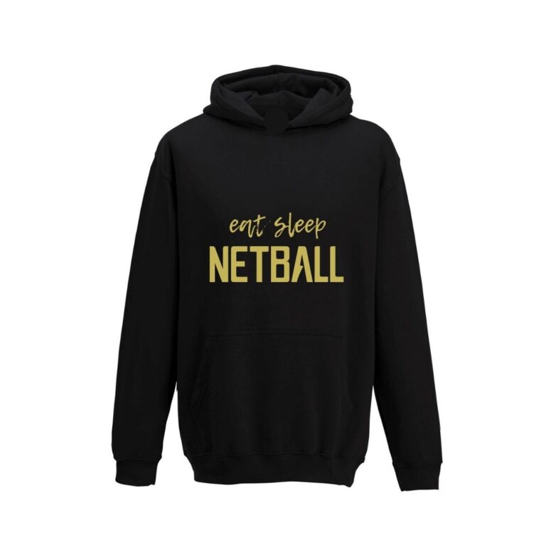 'Eat Sleep Netball' Hoodie (Junior - Front) - KIT
